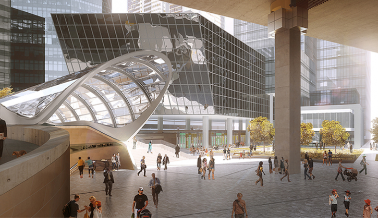 New Wynyard Walk tunnelling begins as Barangaroo Wharf work gets ...